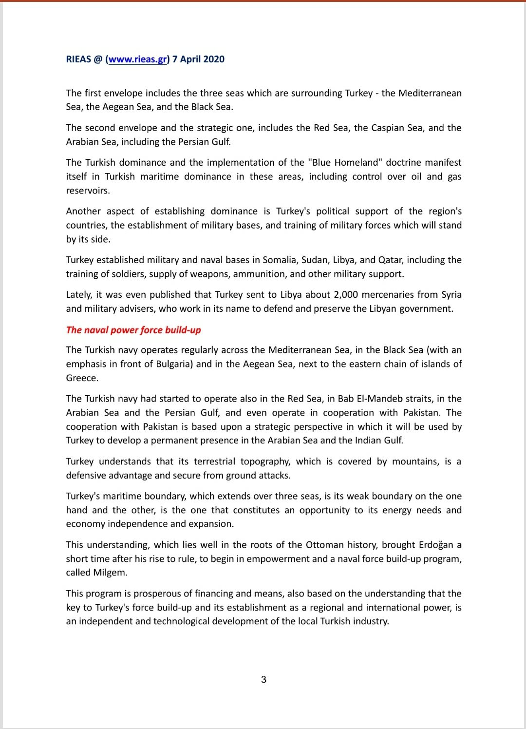 Turkey’s Maritime Strategy – The Cyber Shafarat – Membership only site