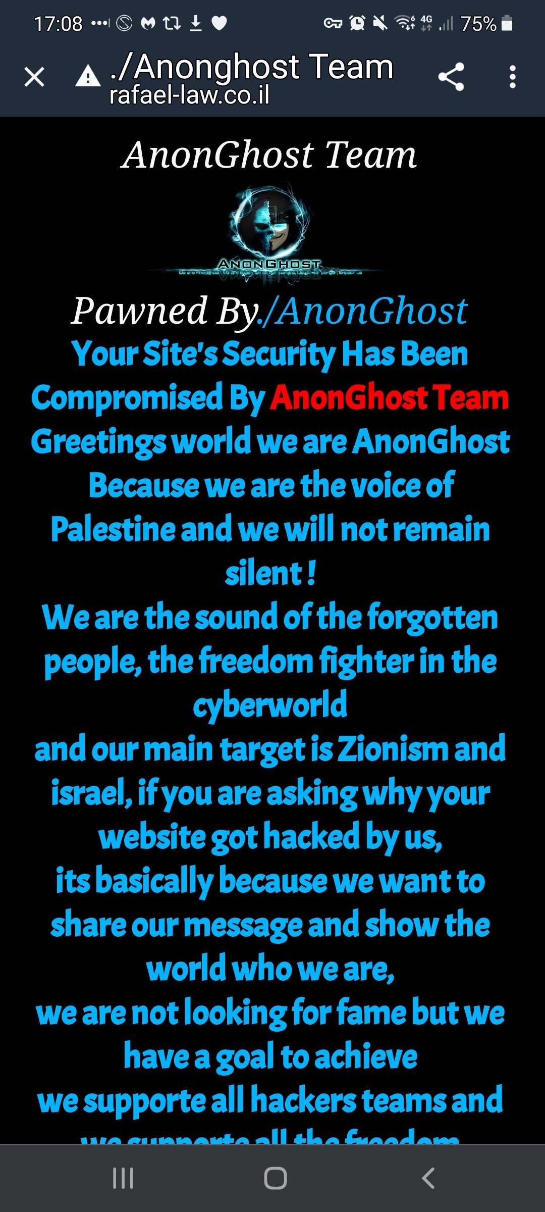 AnonGhost – Spider Team Advance Defacements on Israeli Sites – The ...