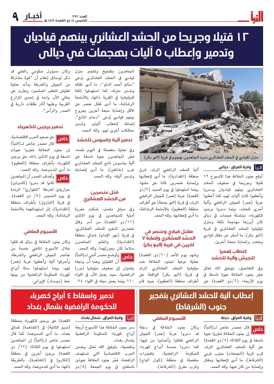 Al-Naba newspaper, issue 292 Thursday 14 Dhu al-Qi’dah 1442 AH – The ...