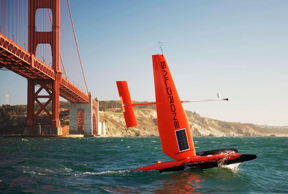 Saildrone Surveyor, a new 72-foot uncrewed surface vehicle (USV ...
