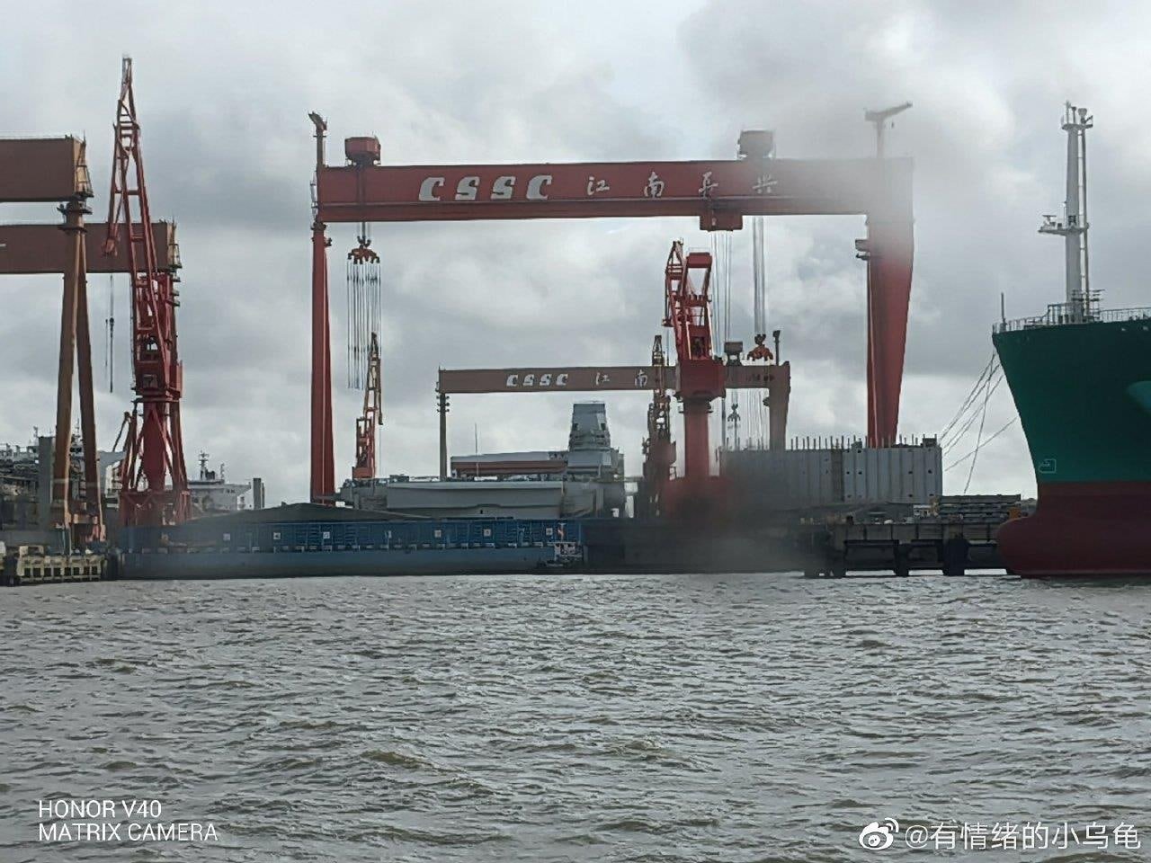 Third Chinese aircraft carrier under construction for the PLA Navy at ...
