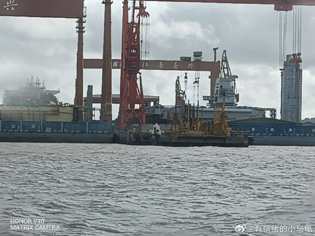Third Chinese aircraft carrier under construction for the PLA Navy at ...