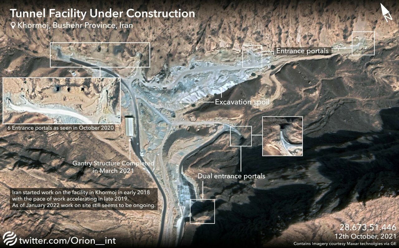 Published satellite image shows Iran digging new underground facility ...