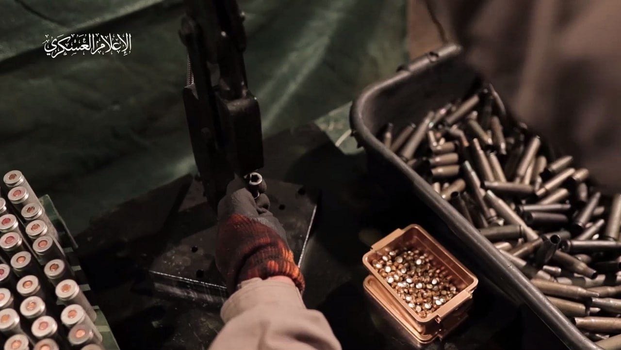 Izz ad-Din al-Qassam Brigades shows footage of the production of large ...