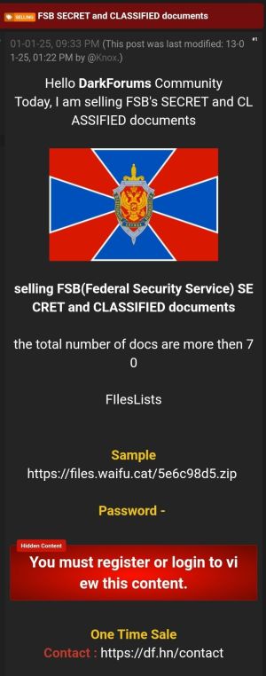 FSB SECRET and CLASSIFIED documents – The Cyber Shafarat