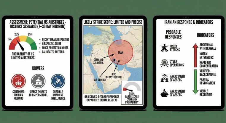 Iran closes airspace as Western military official says signals show US ...